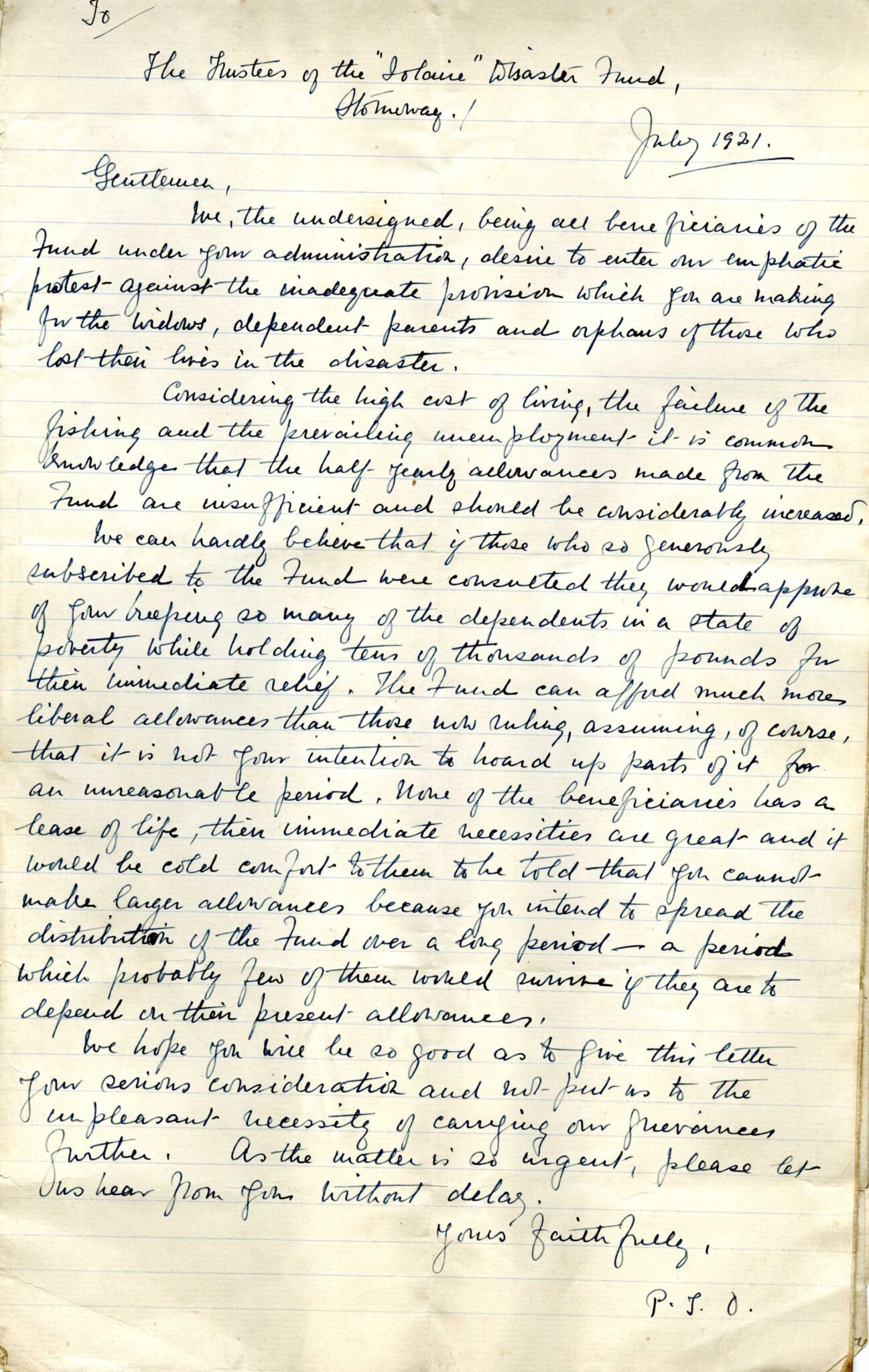 Archives of the Iolaire Disaster - Outer Hebrides Heritage Services